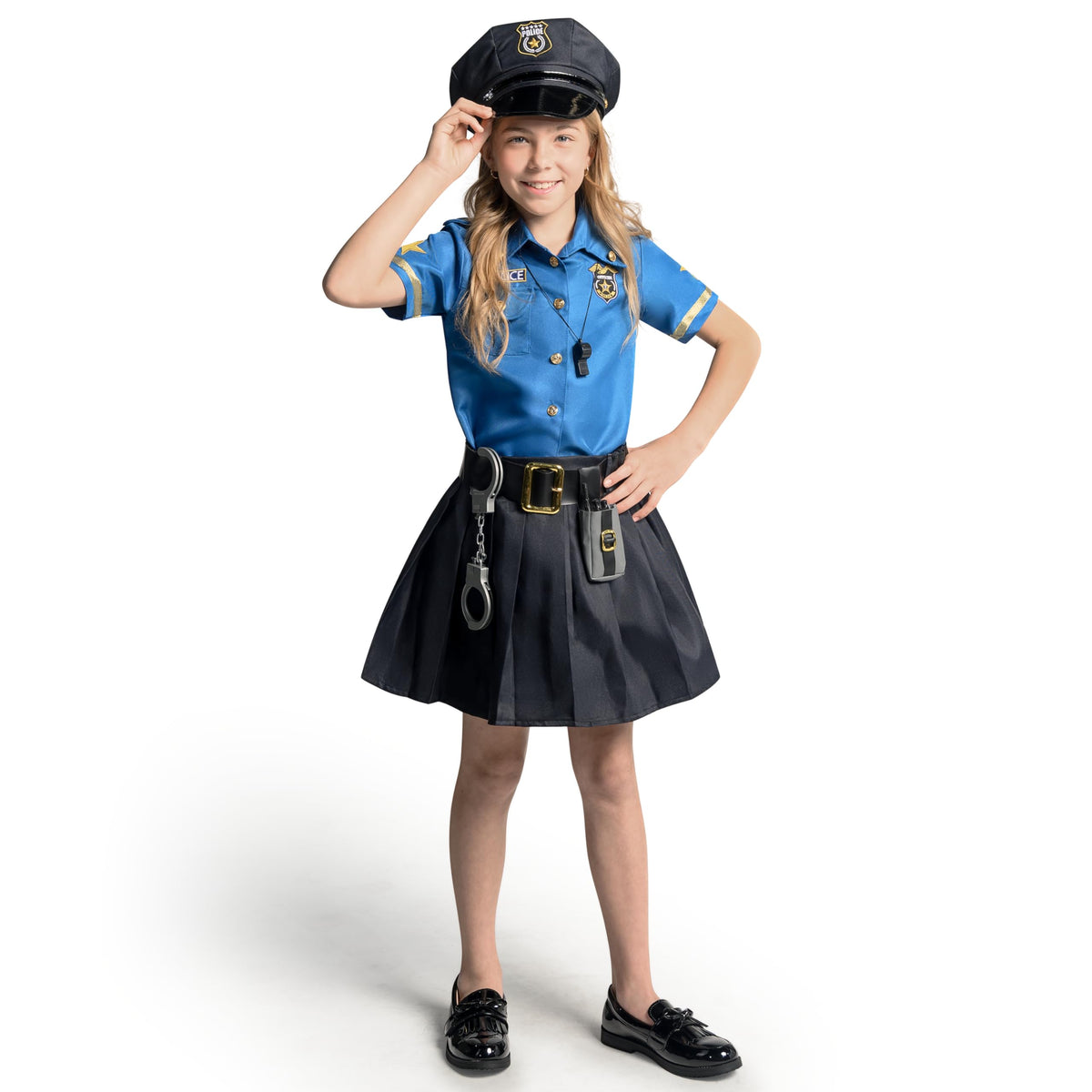 Girls Deluxe Police Officer Halloween role play, Cosplay Dress up Cost ...