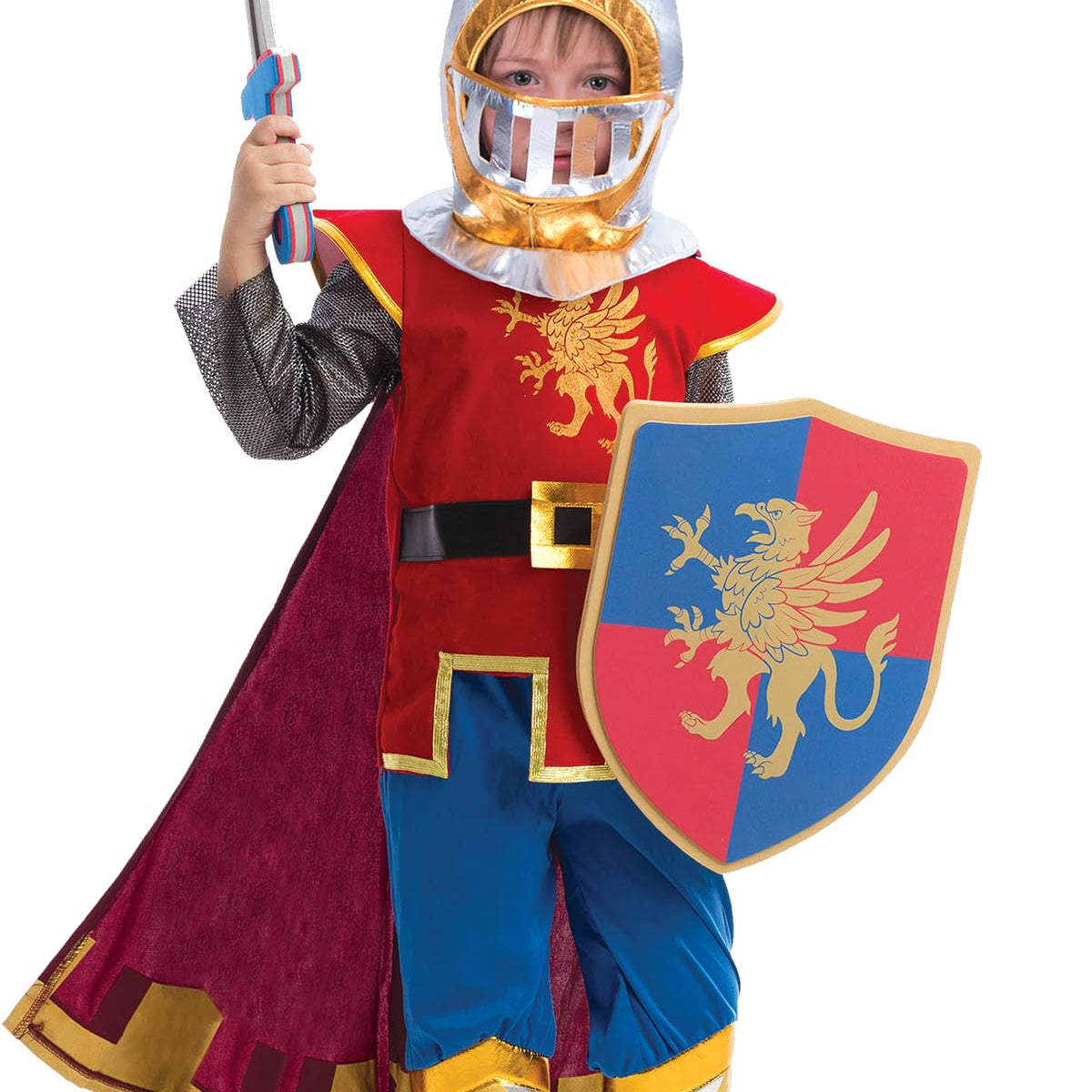 Kids Medieval Knight Costumes 3 STYLES ! Halloween Cosplay Dress up pr ...