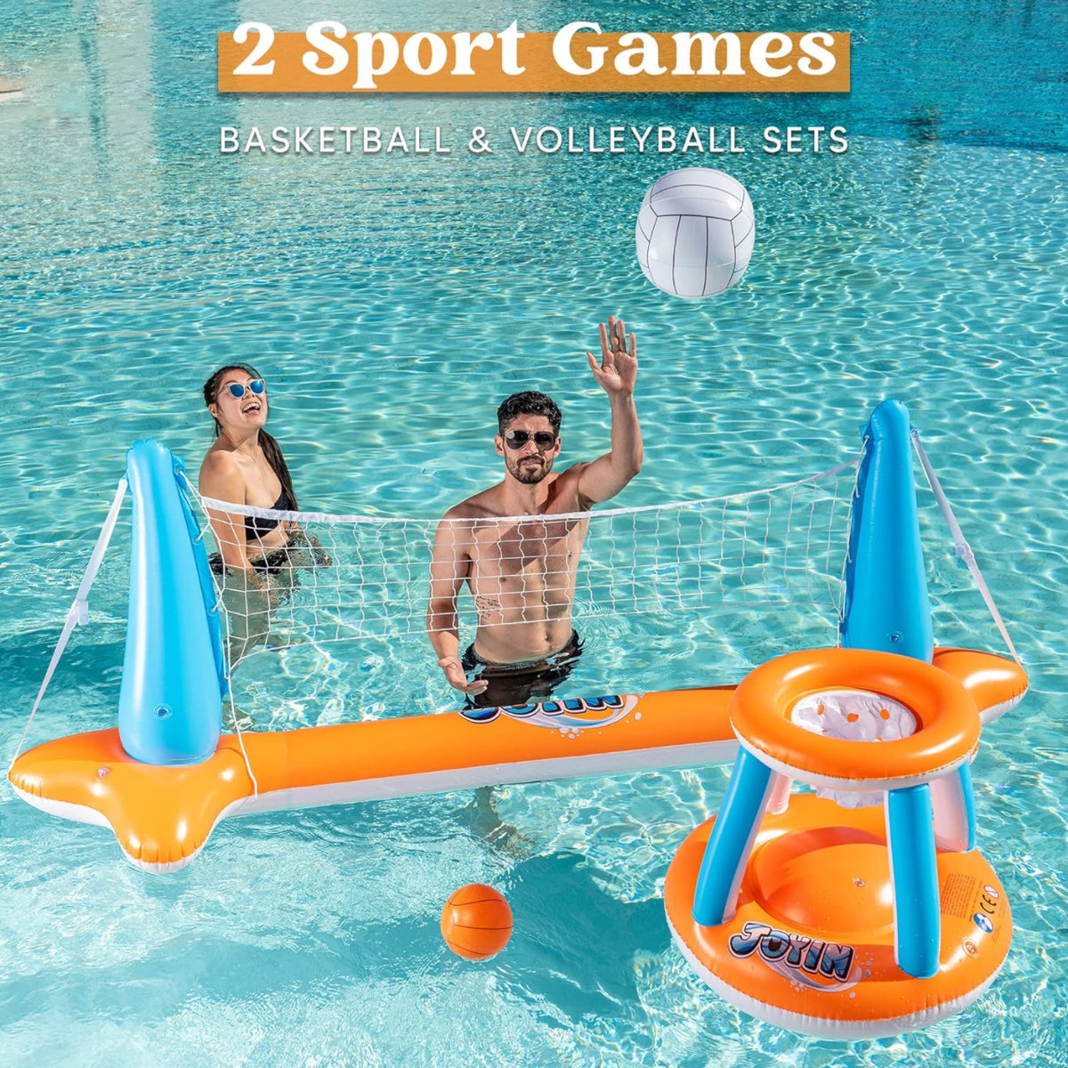 Sloosh Inflatable pool games set, volleyball and basketball – Cheap AF ...