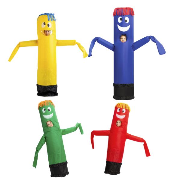 Adult & Kids Inflatable Tube Dancer Wacky Waving Arm Guy Halloween Cos ...